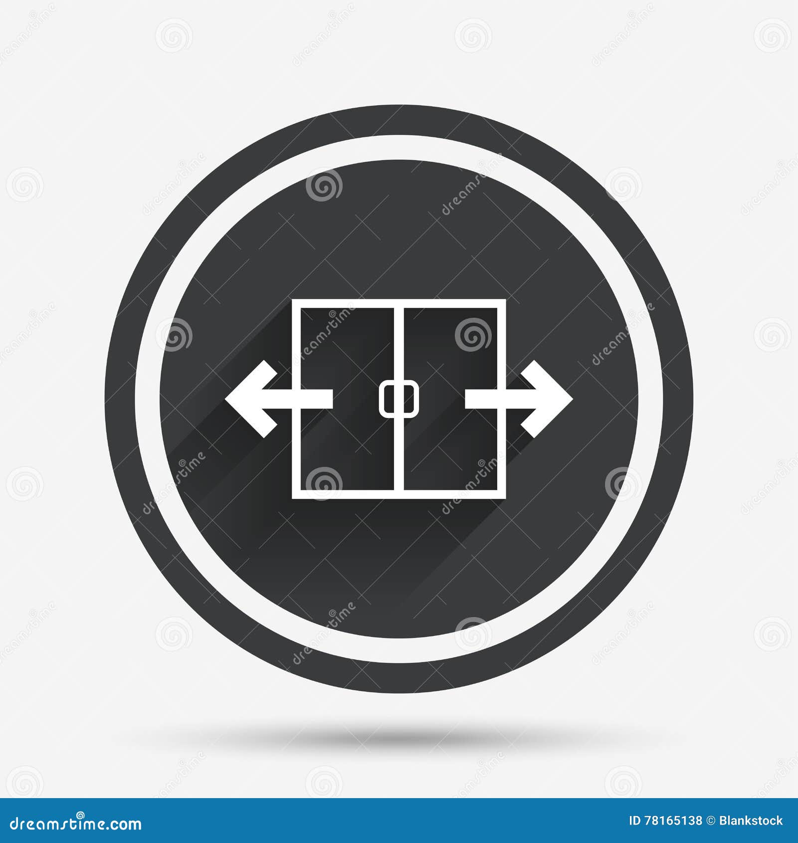 Automatic Door Sign Icon. Auto Open Symbol Stock Vector - Illustration ...