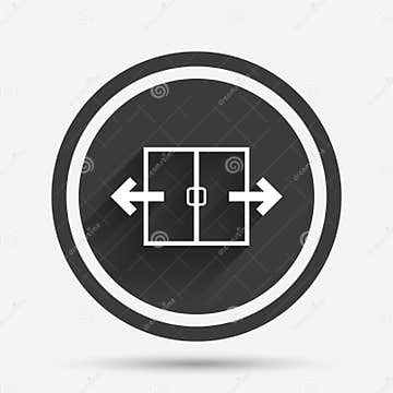 Automatic Door Sign Icon. Auto Open Symbol Stock Vector - Illustration ...