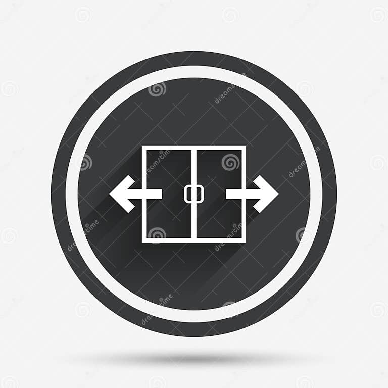 Automatic Door Sign Icon. Auto Open Symbol Stock Vector - Illustration ...