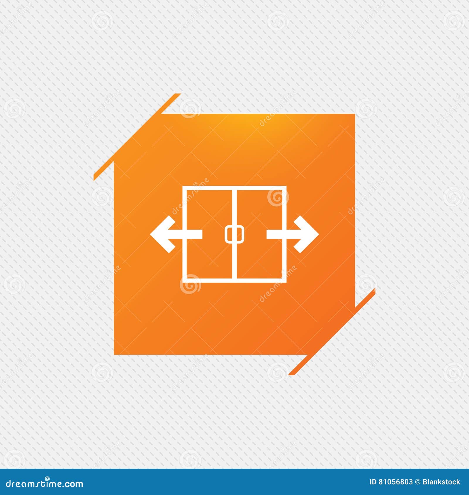 Automatic Door Sign Icon. Auto Open Symbol Stock Vector - Illustration ...