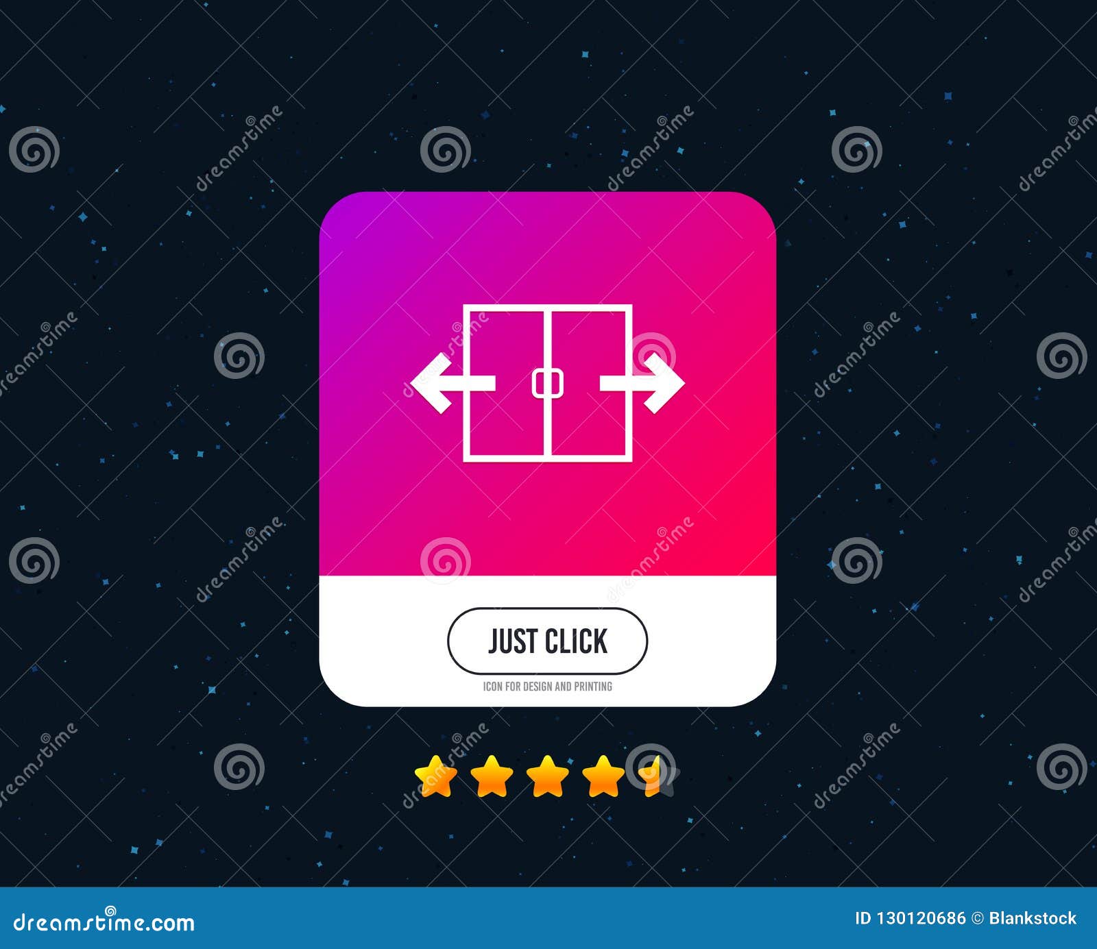 Automatic Door Sign Icon. Auto Open Symbol. Vector Stock Vector ...