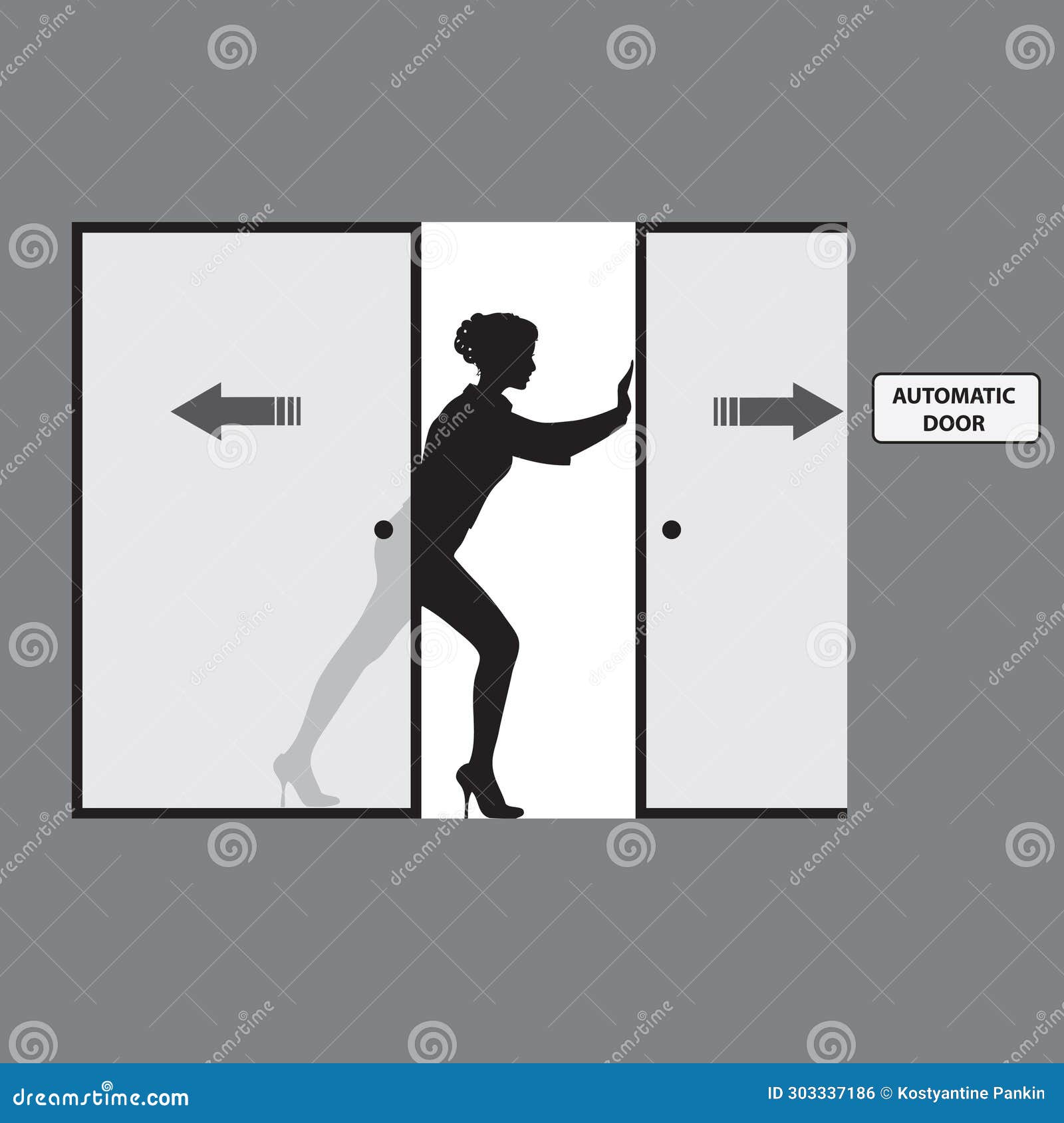 Automatic Door stock vector. Illustration of auto, clipart - 303337186