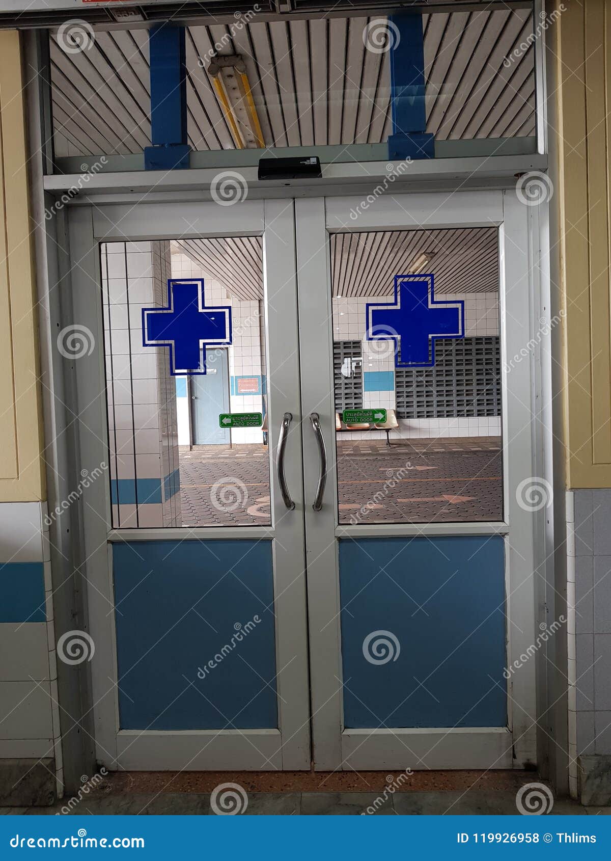 Automatic Doors at Hospital. Stock Photo - Image of entrance, automatic ...