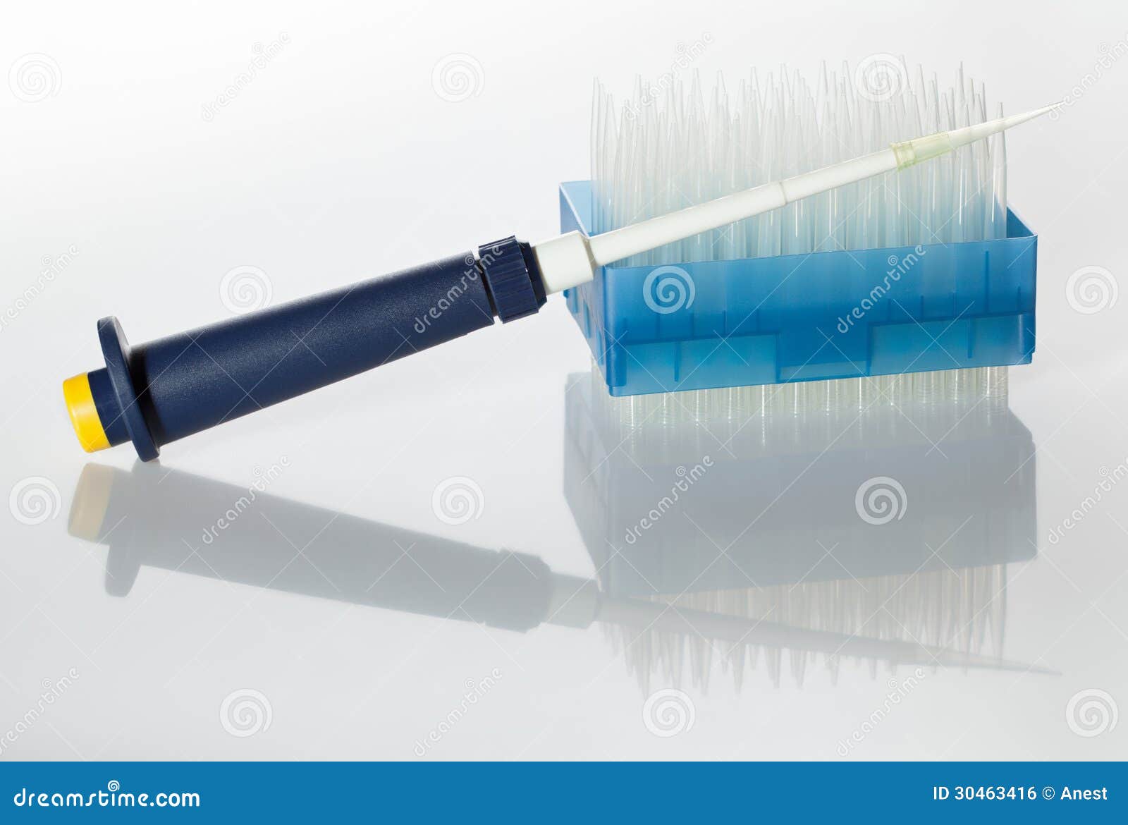 Automatic Dropper and Tips Pack on White Reflective Plane Stock Photo ...
