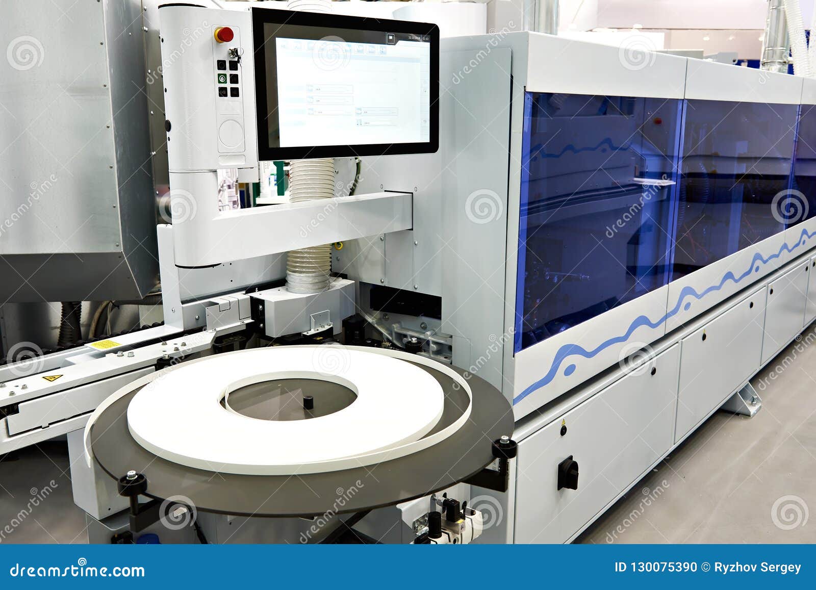 Automatic Edgebander Machine on Factory Stock Photo - Image of ...