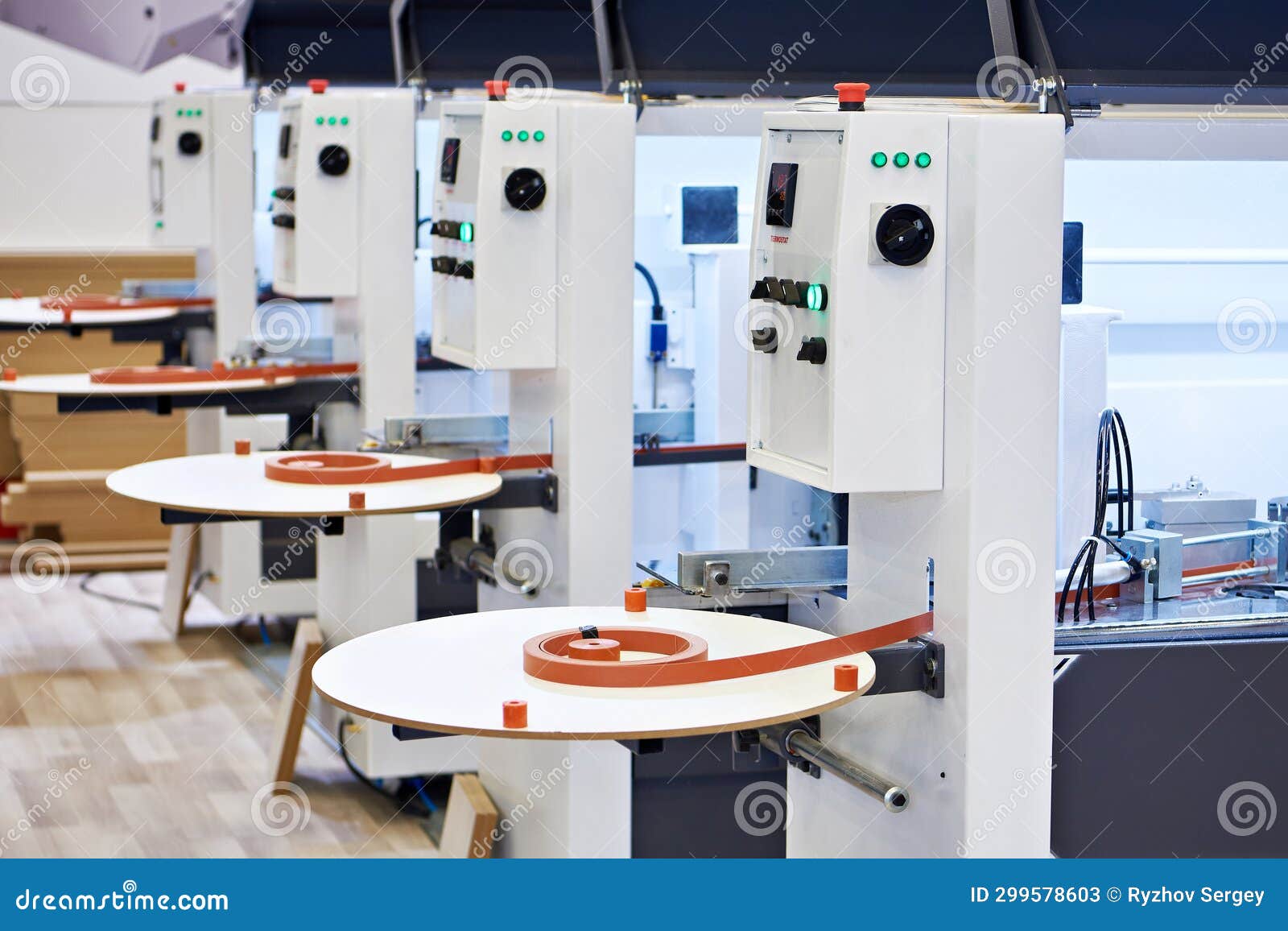 Automatic Edgebander Machine on Factory Stock Image - Image of ...