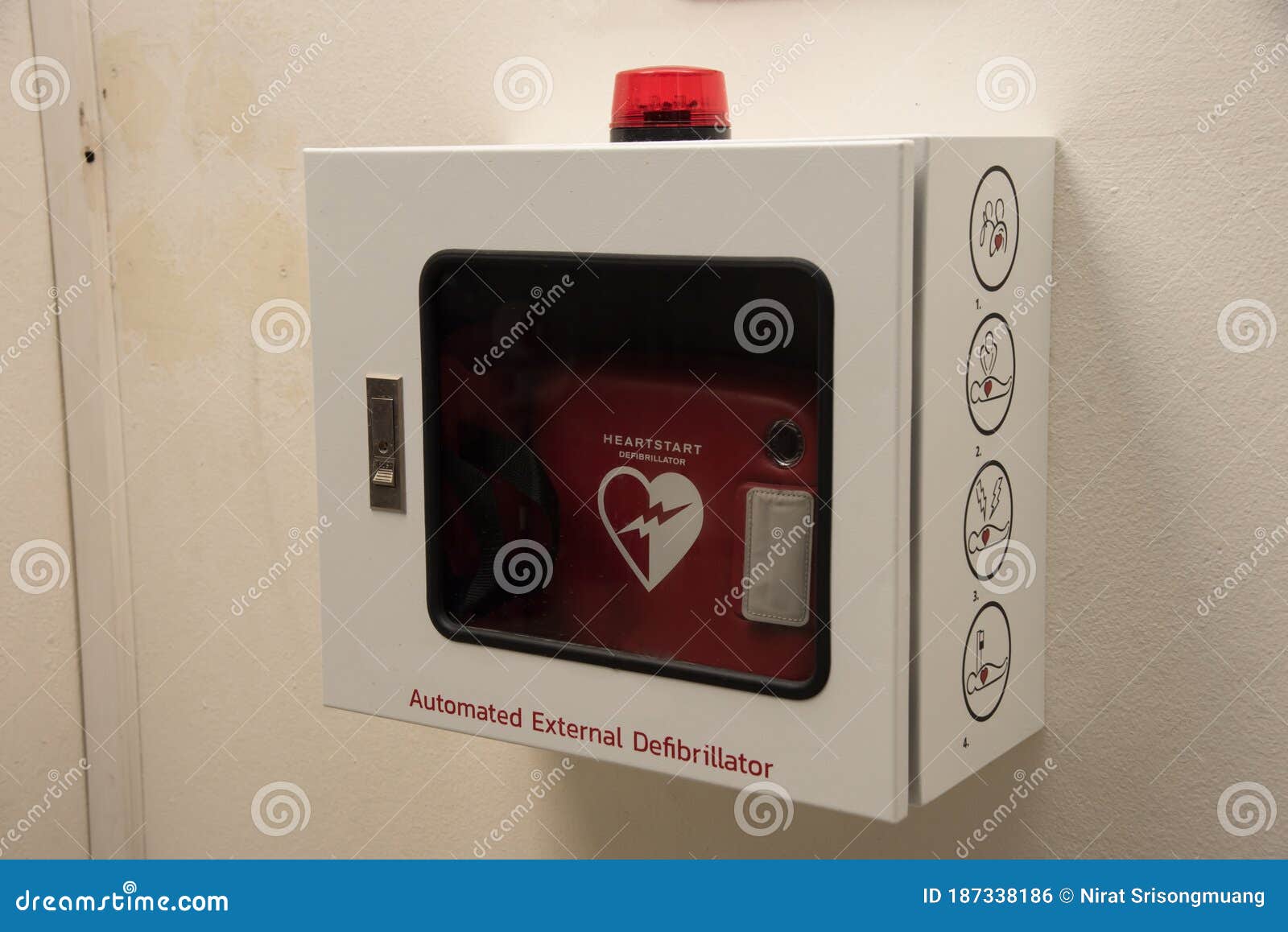 Automatic Electrical Defibrillator in the Building Stock Photo - Image ...