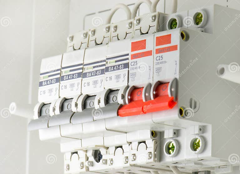 Automatic electrical fuses stock image. Image of electrical - 77153489
