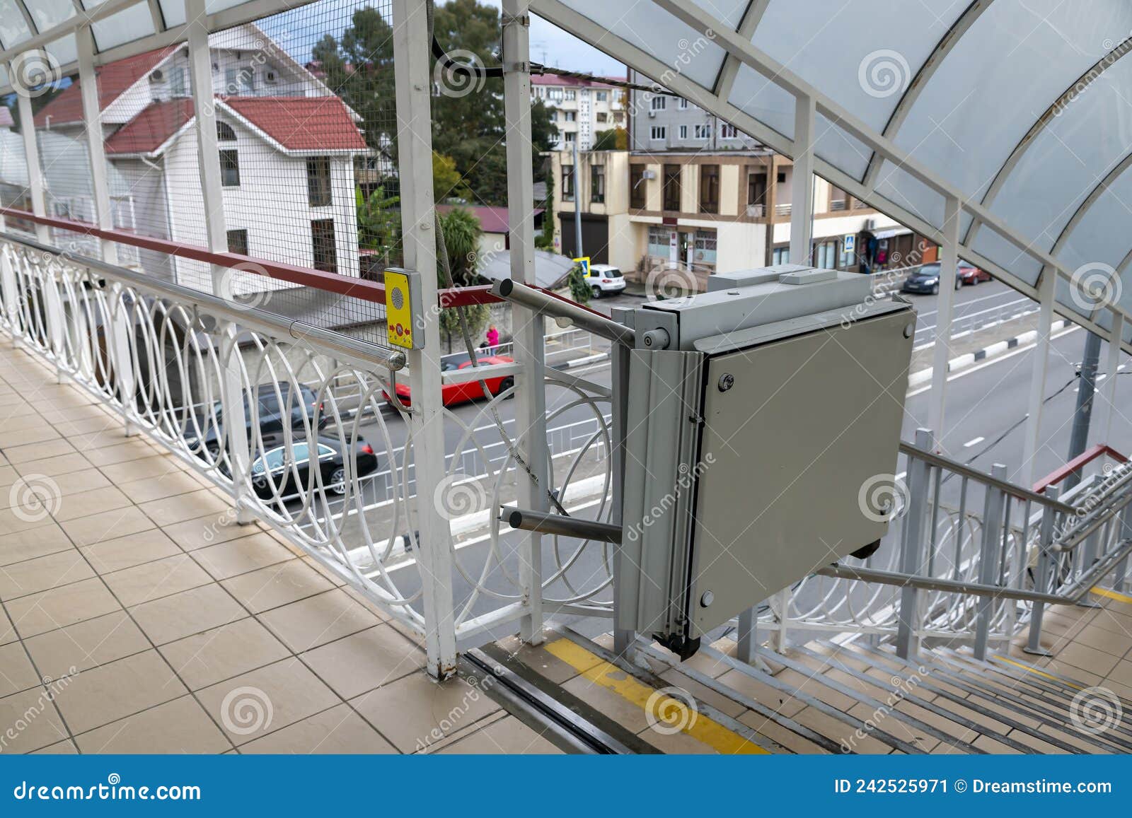 Automatic Elevator on the Stairs of the Elevated Passage. Editorial ...