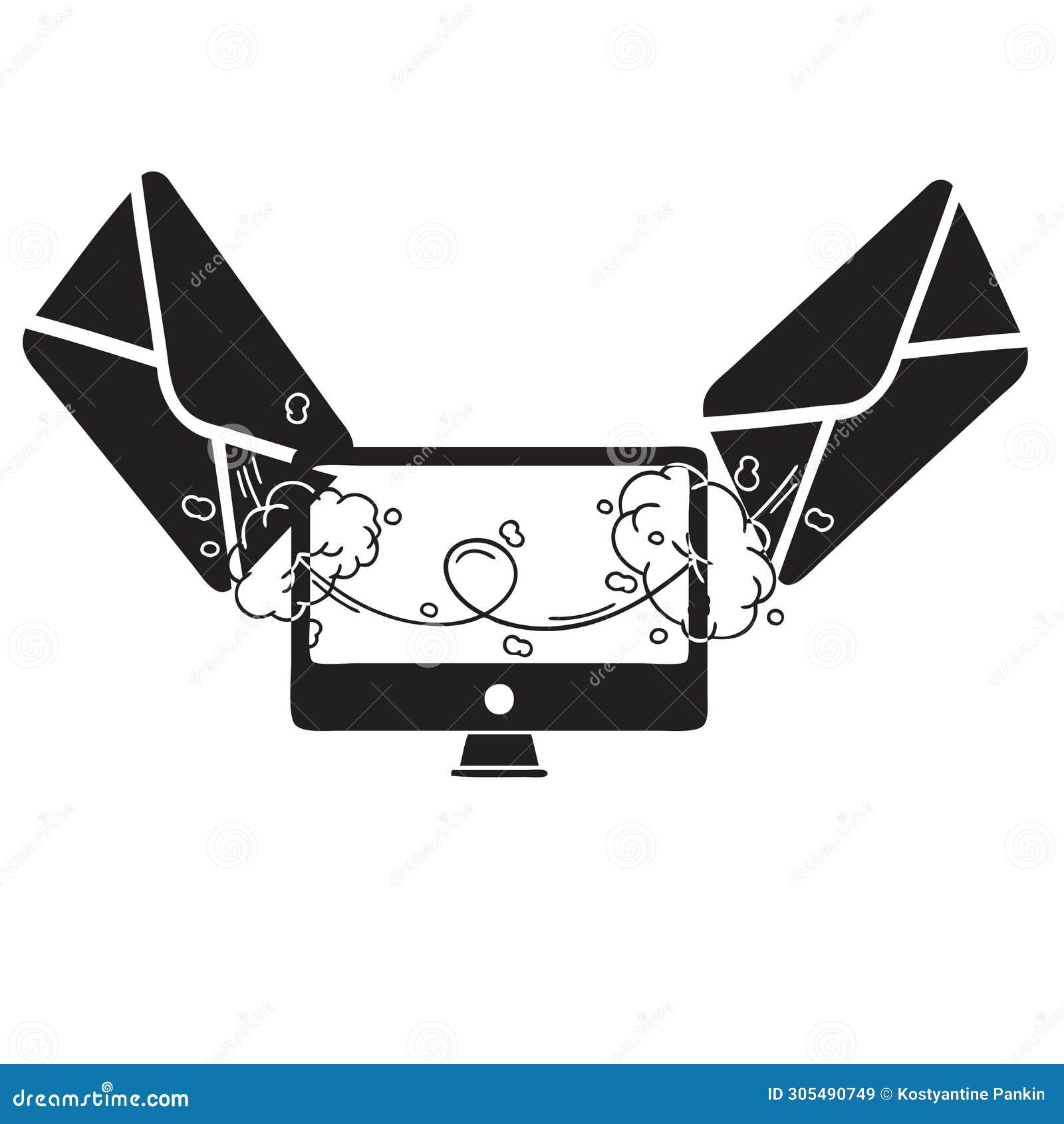 Automatic Email Distribution Stock Illustration - Illustration of ...