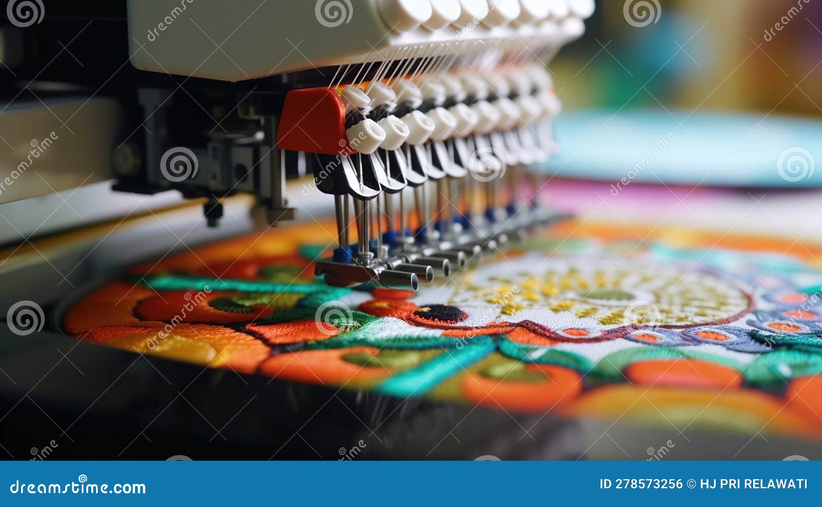 Automatic Embroidery Machine. Generative Ai Stock Photo - Image of ...