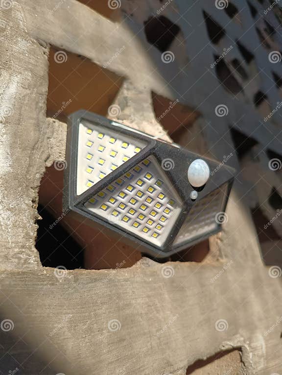 Automatic Emergency Light with Motion Sensor Stock Image - Image of ...