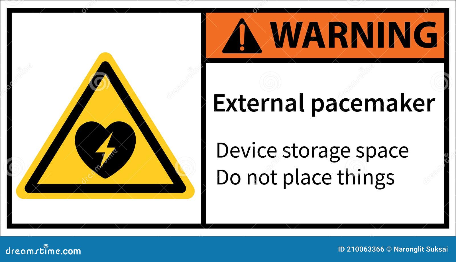 Automatic External Defibrillator. Waring Sign Stock Vector ...