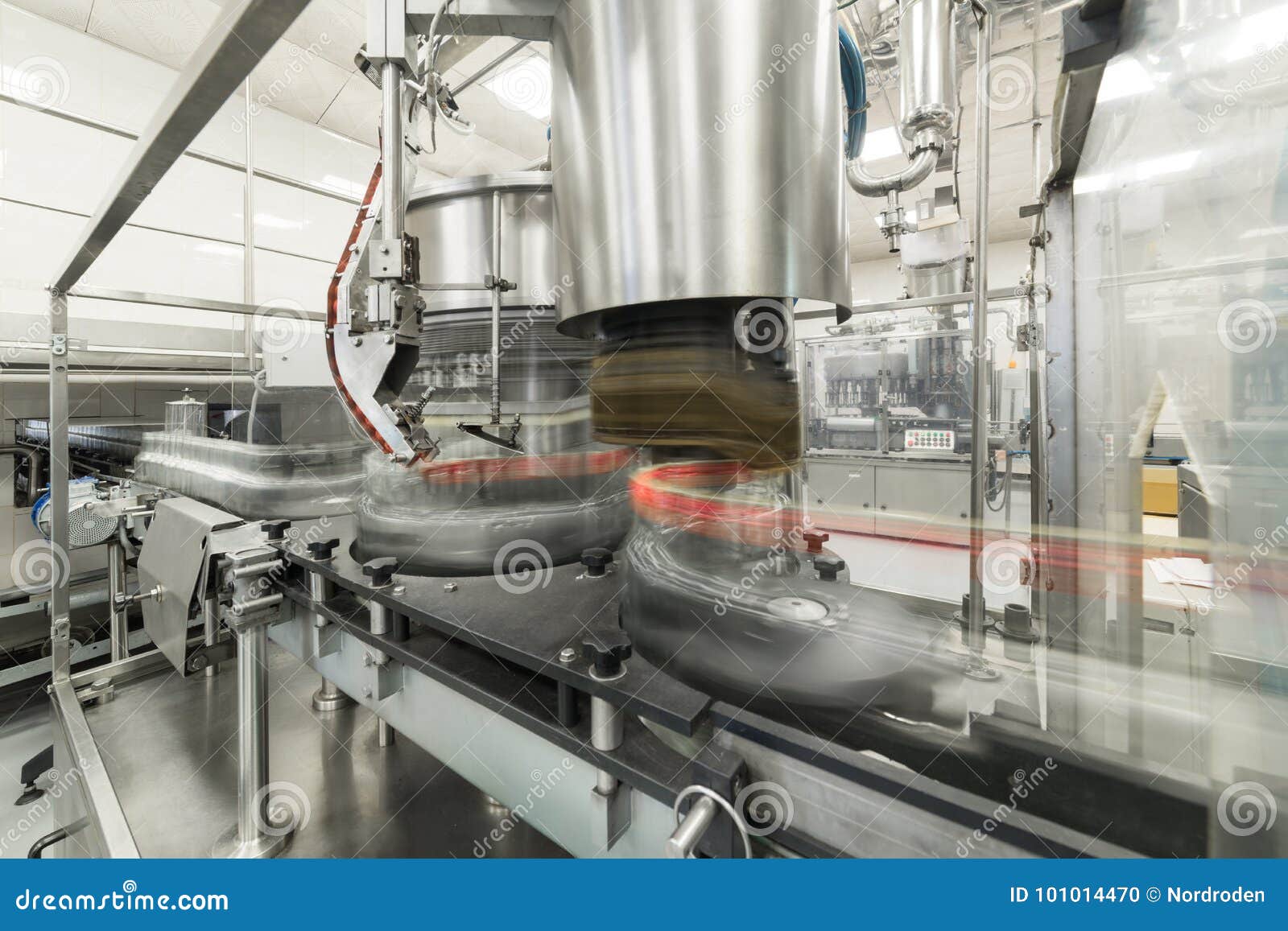 Automatic Filling Machine during Operation. Stock Photo - Image of ...