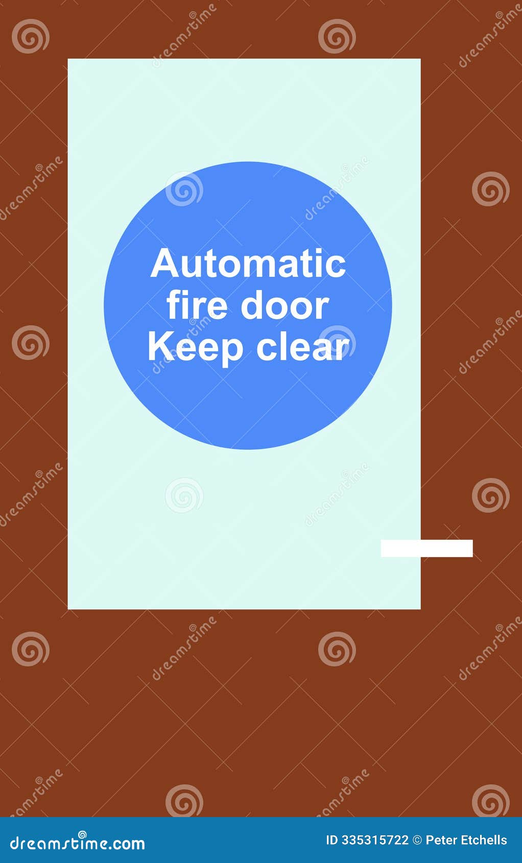Automatic Fire Door Sign on a Door Stock Photo - Image of fire, closed ...