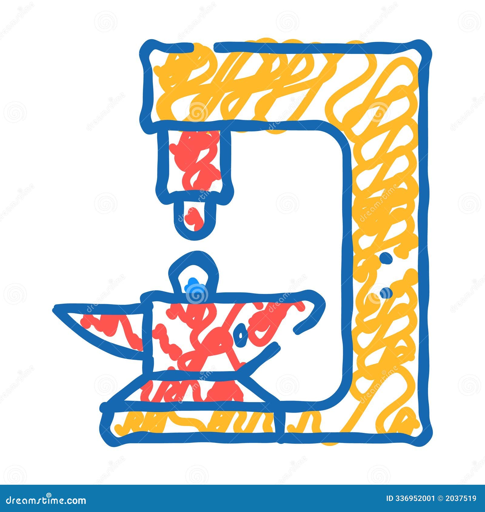 Automatic Forge Icon Doodle Illustration Stock Vector - Illustration of ...
