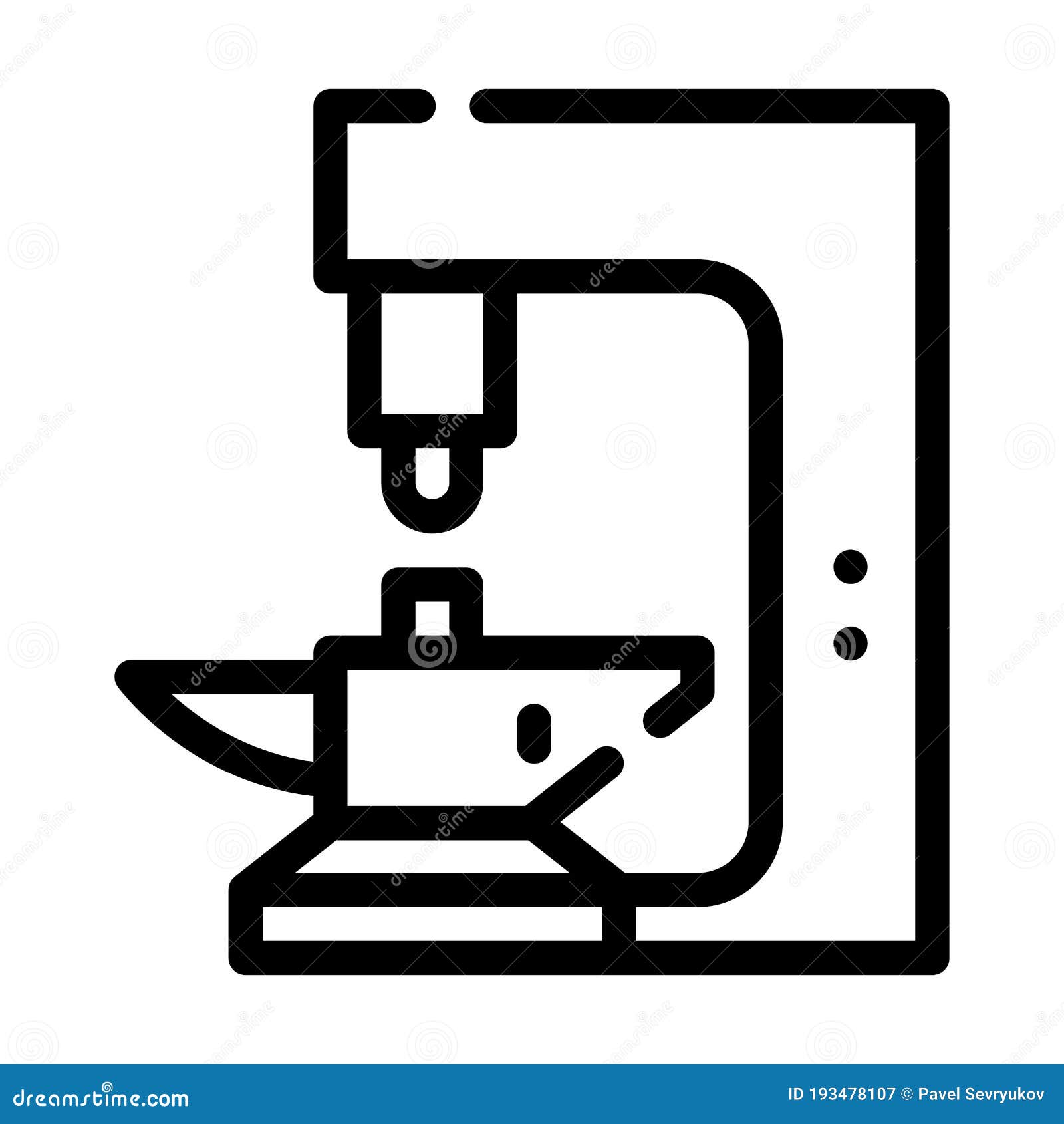 Automatic Forge Line Icon Vector Isolated Illustration Stock Vector ...