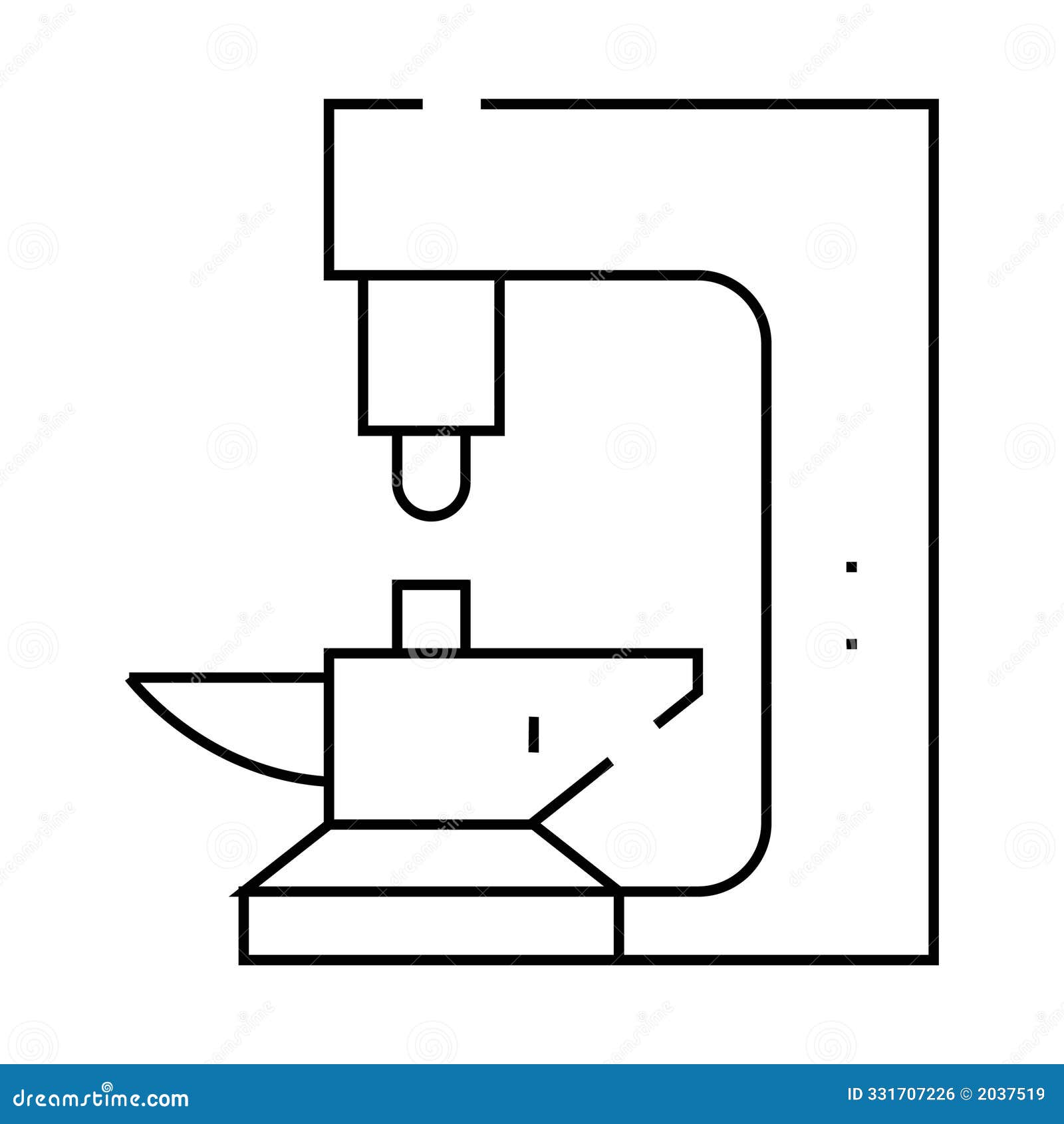 Automatic Forge Line Icon Vector Isolated Illustration Stock ...