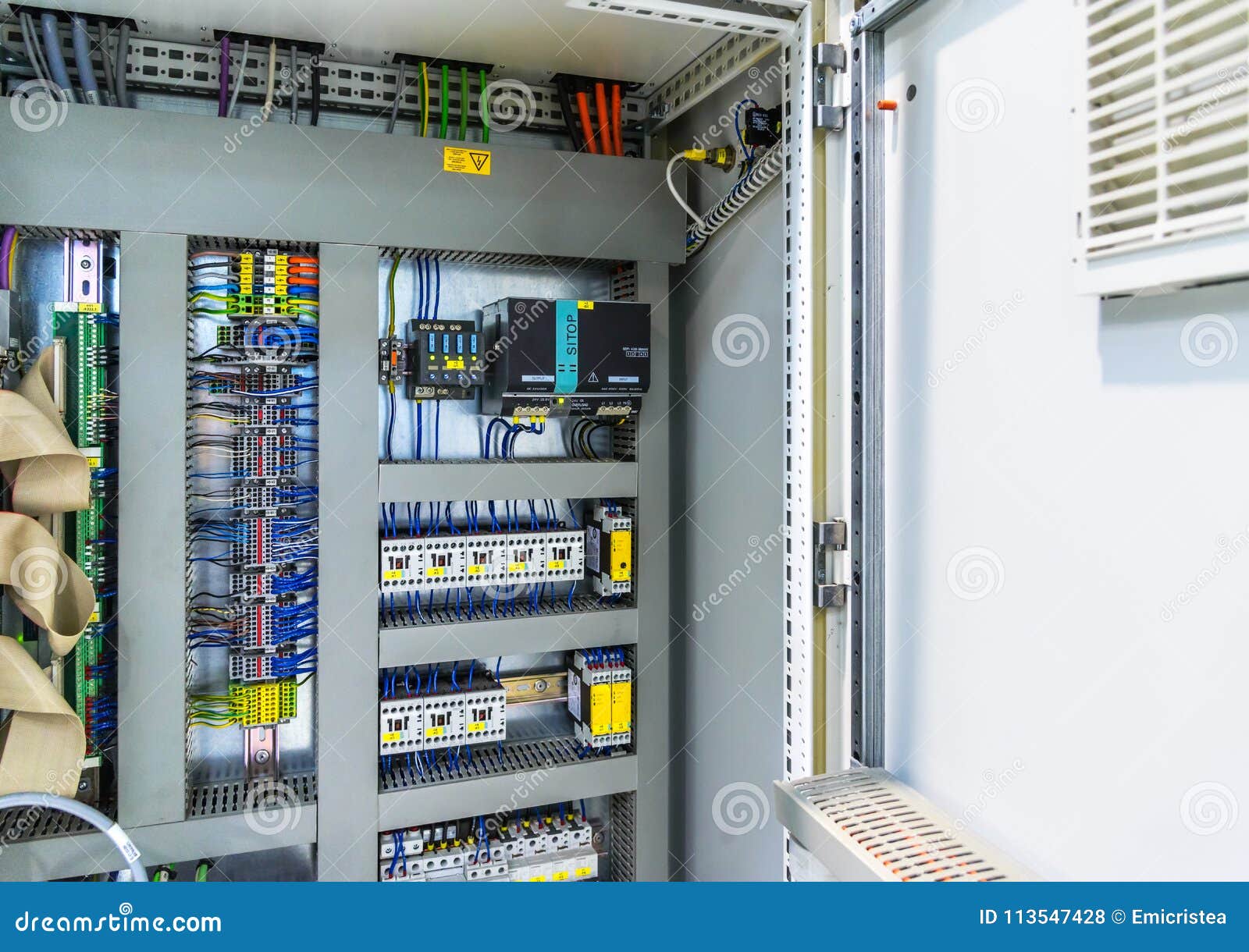 Power Distribution Control Panel. Electricity. Stock Photo - Image of ...