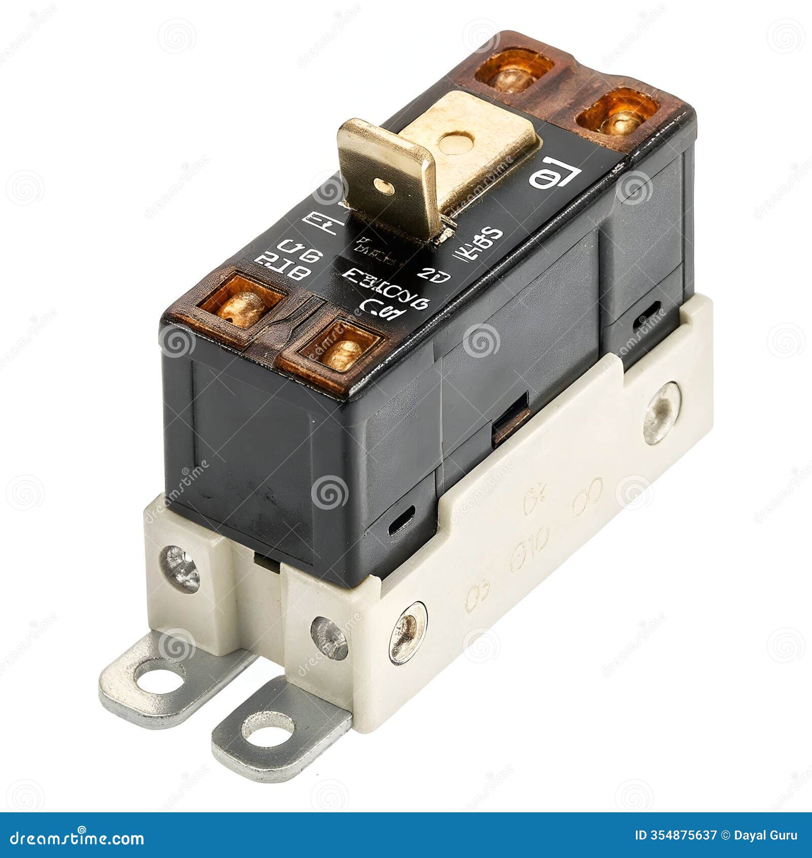 Automatic Fuse Isolated on White Background Stock Image - Image of ...