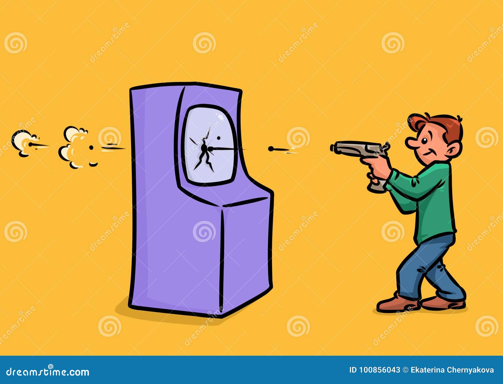 Automatic Game Shooting Range Stock Illustration - Illustration of ...