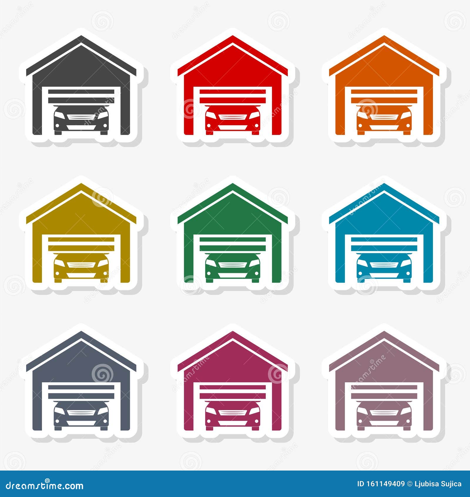 Automatic garage door icon stock vector. Illustration of control ...