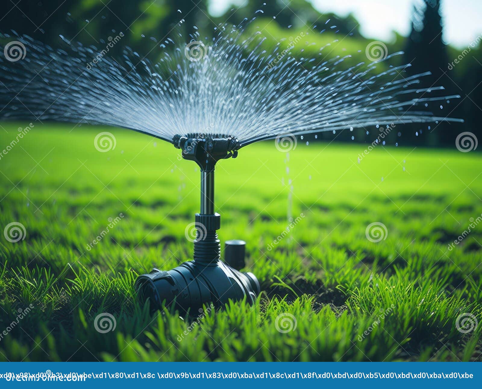 Automatic Garden Sprinkler System Watering. Ai Generative Stock ...