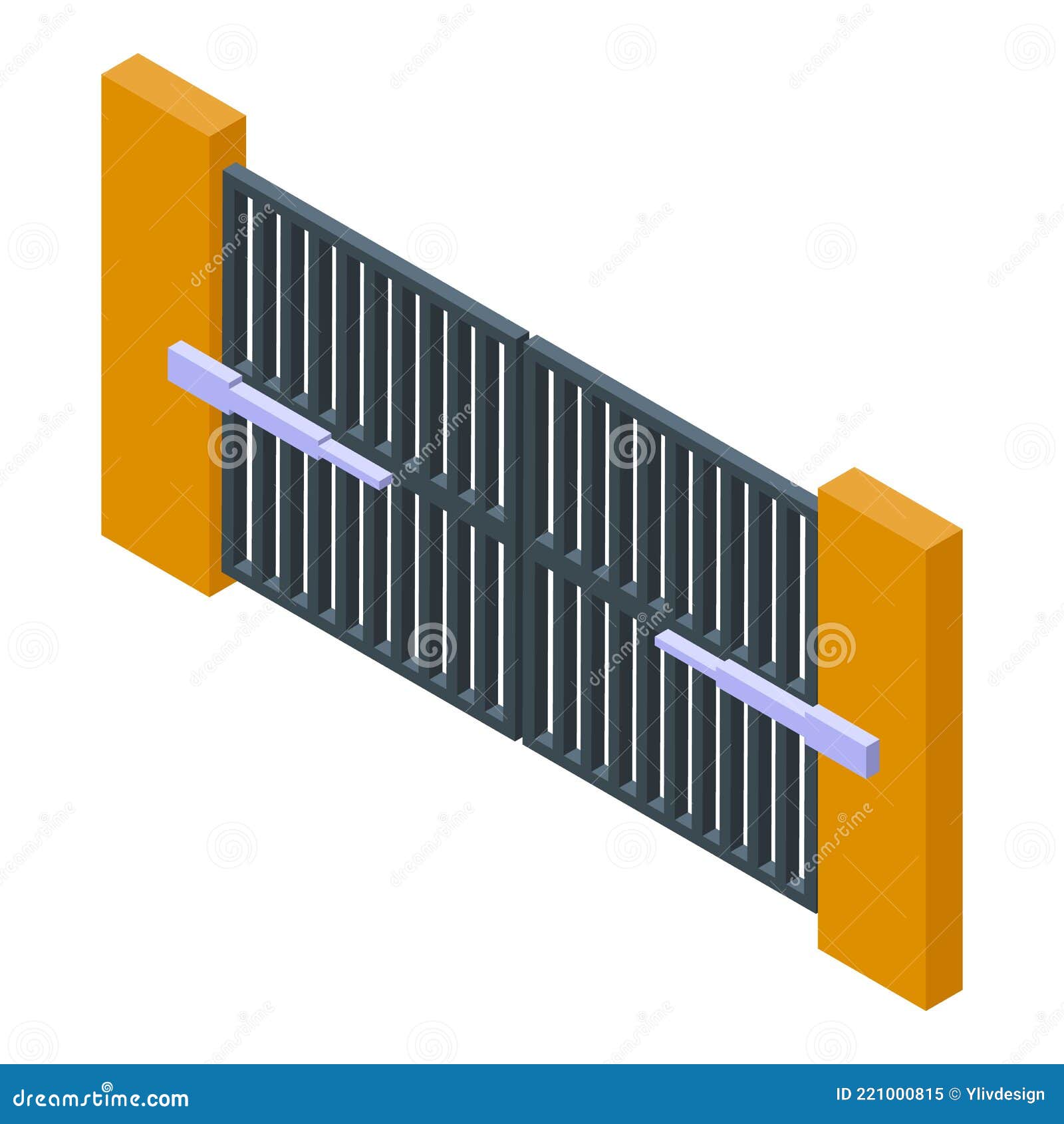 Automatic Gate System Cartoon Vector | CartoonDealer.com #93032205