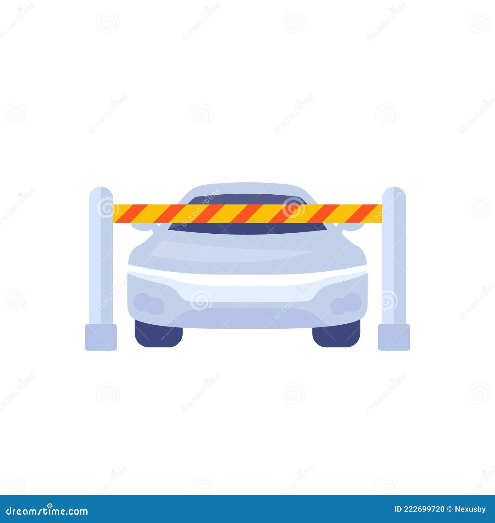 Automatic Gate and a Car, Vector Stock Vector - Illustration of entry ...