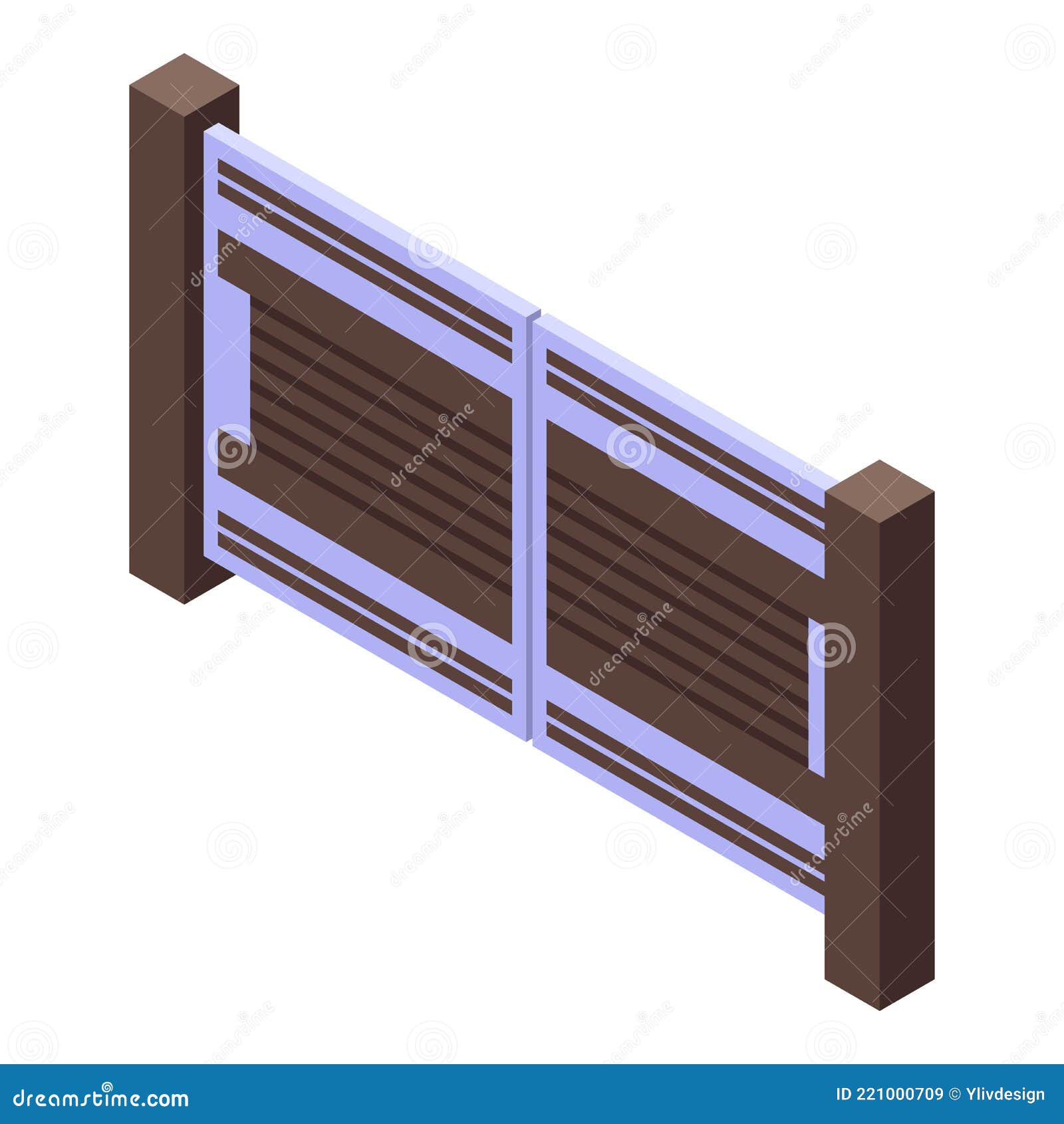 Automatic Gate Entry Icon, Isometric Style Stock Vector - Illustration ...