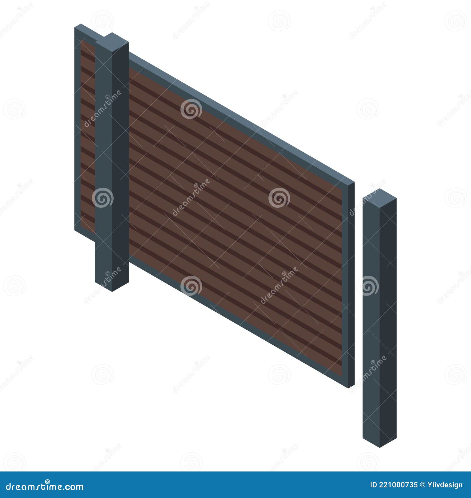 Automatic Gate House Icon, Isometric Style Stock Vector - Illustration ...