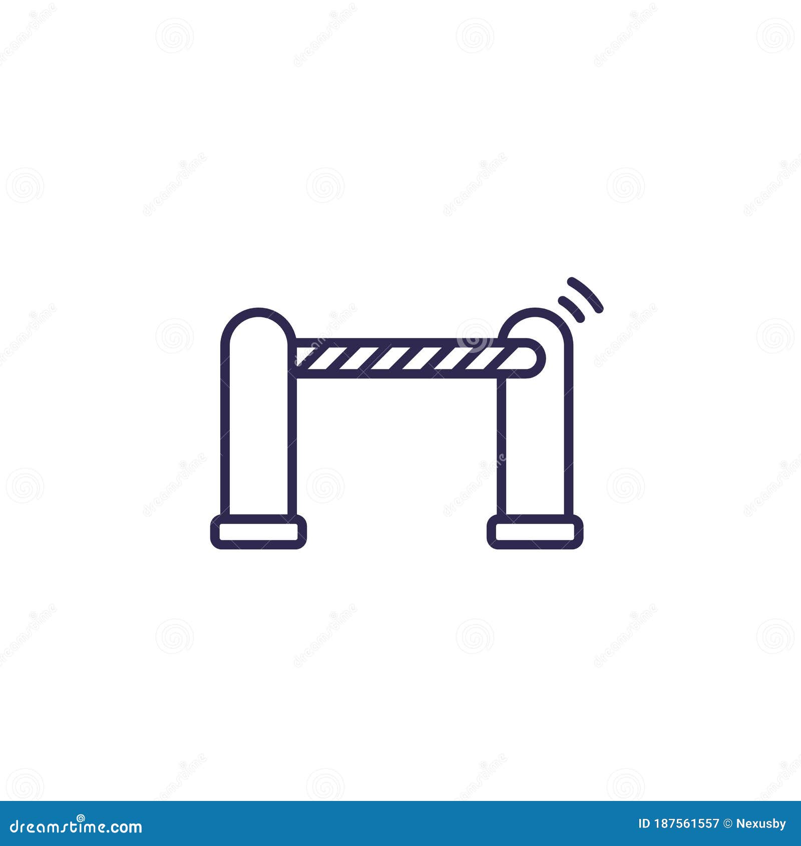 Automatic Gate Icon, Line Vector Stock Vector - Illustration of open ...