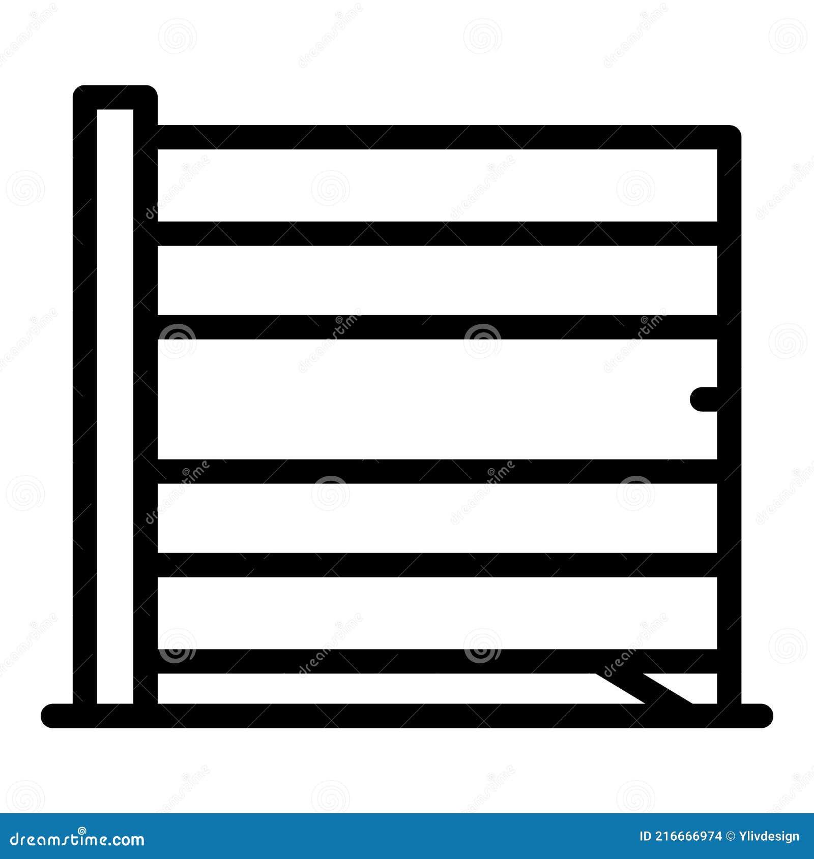 Automatic Gate Icon, Outline Style Stock Vector - Illustration of ...