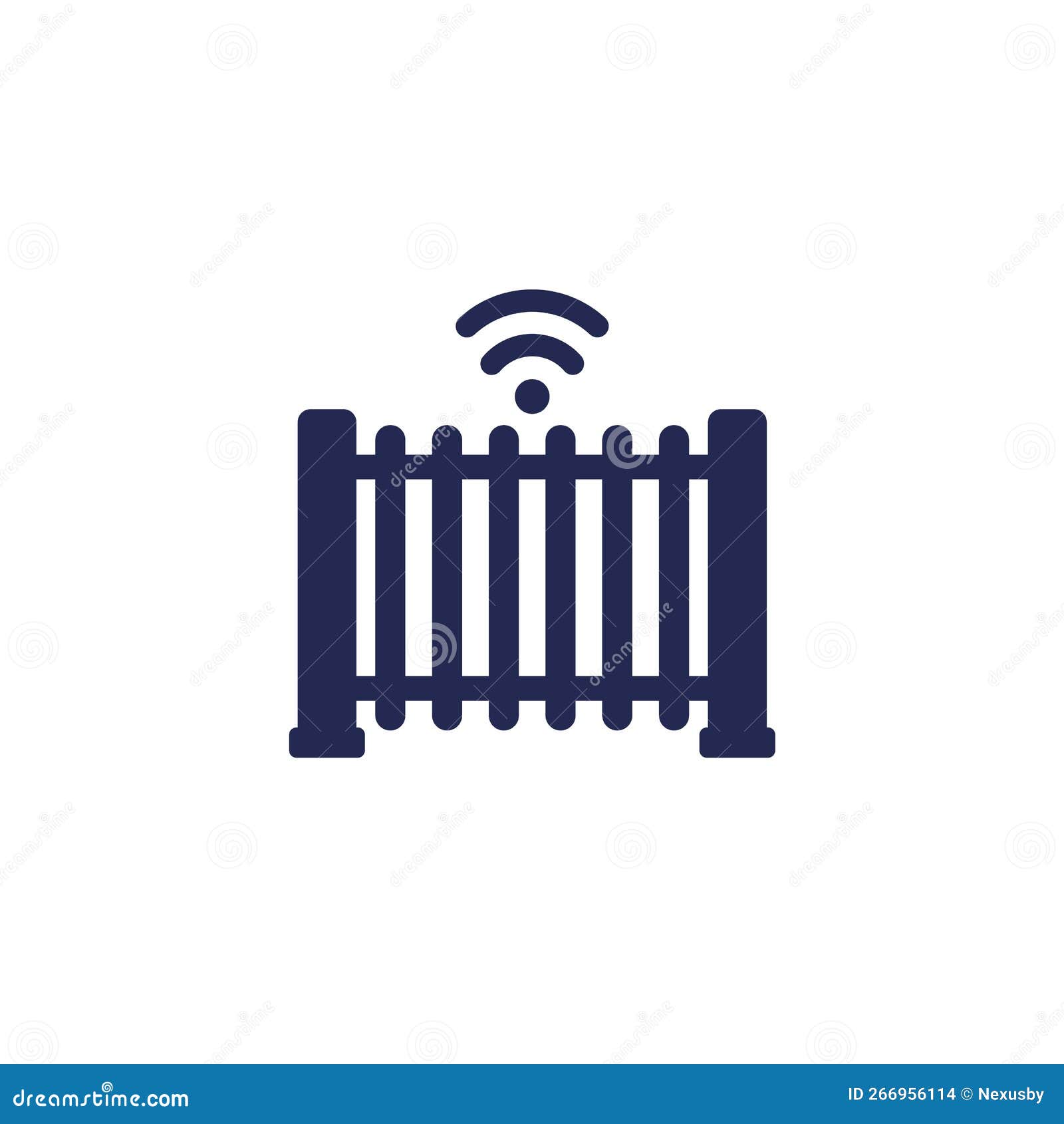 Automatic Gate Icon on White Stock Vector - Illustration of door, fence ...