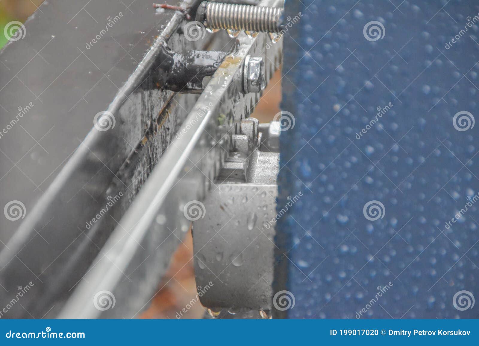 A Automatic Gate Mechanism on the Garden Plot Stock Photo - Image of ...