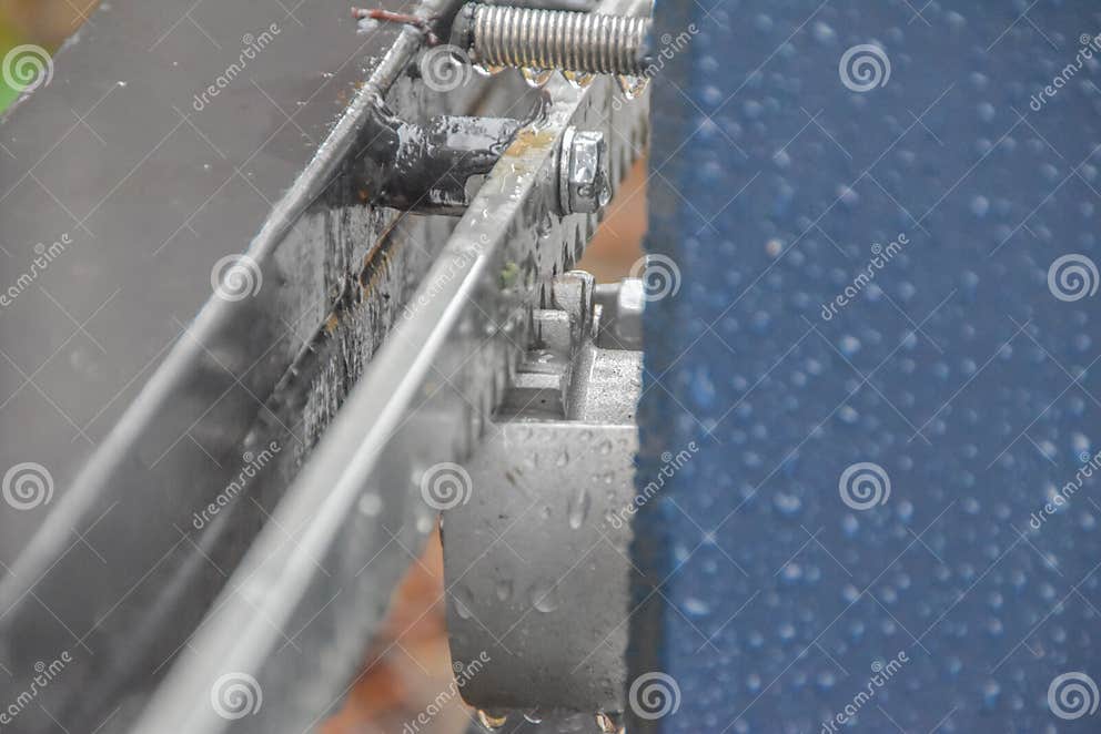 A Automatic Gate Mechanism on the Garden Plot Stock Photo - Image of ...