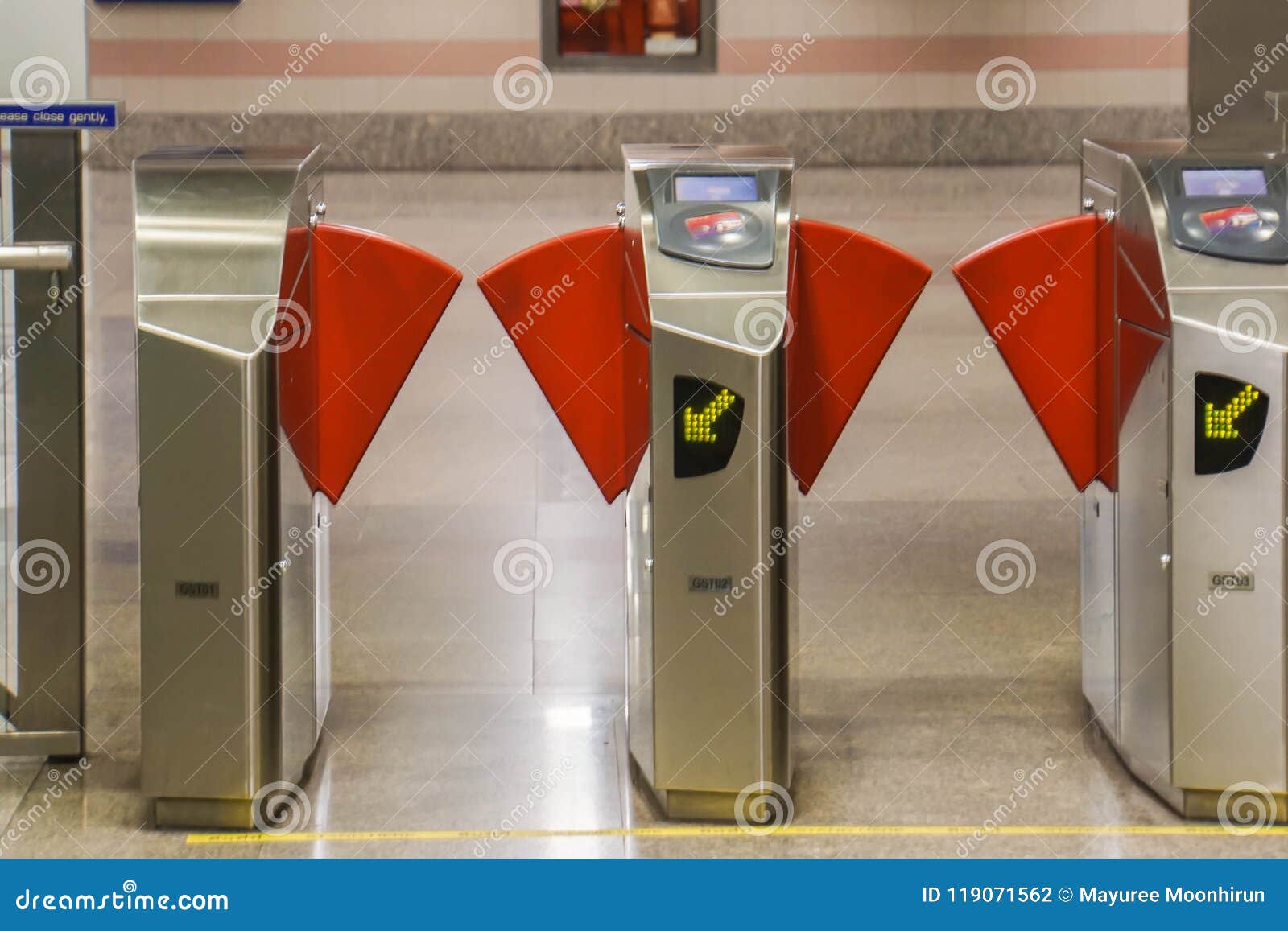 Automatic Gate for Metro Train Station Entrance Stock Photo - Image of ...