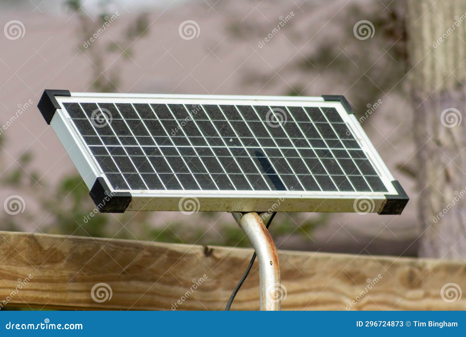 Automatic gate solar panel stock image. Image of solar - 296724873