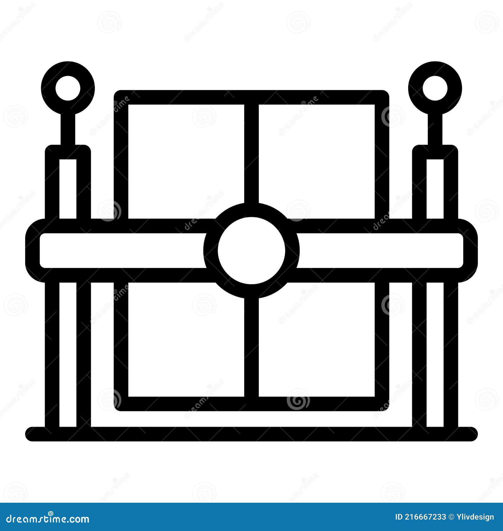 Automatic Gate System Icon, Outline Style Stock Vector - Illustration ...