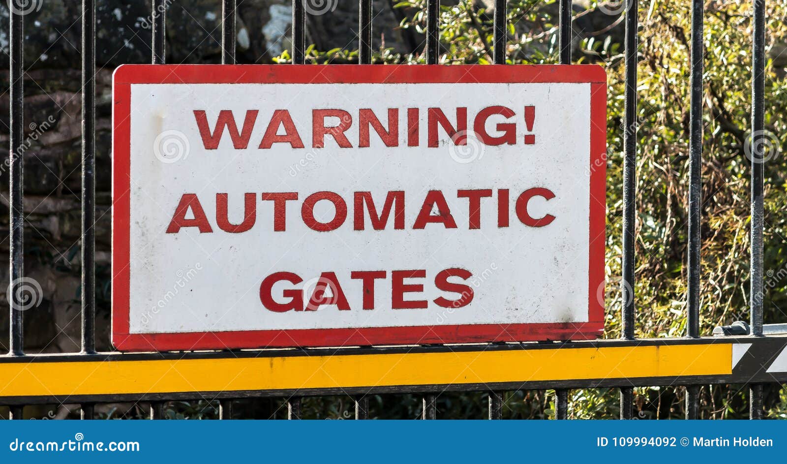Automatic Gates stock photo. Image of letters, sign - 109994092