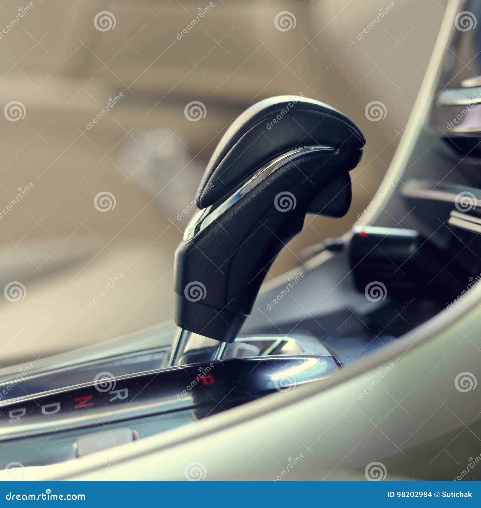 Automatic Gear Parked Inside Modern Vehicle Car Stock Photo - Image of ...