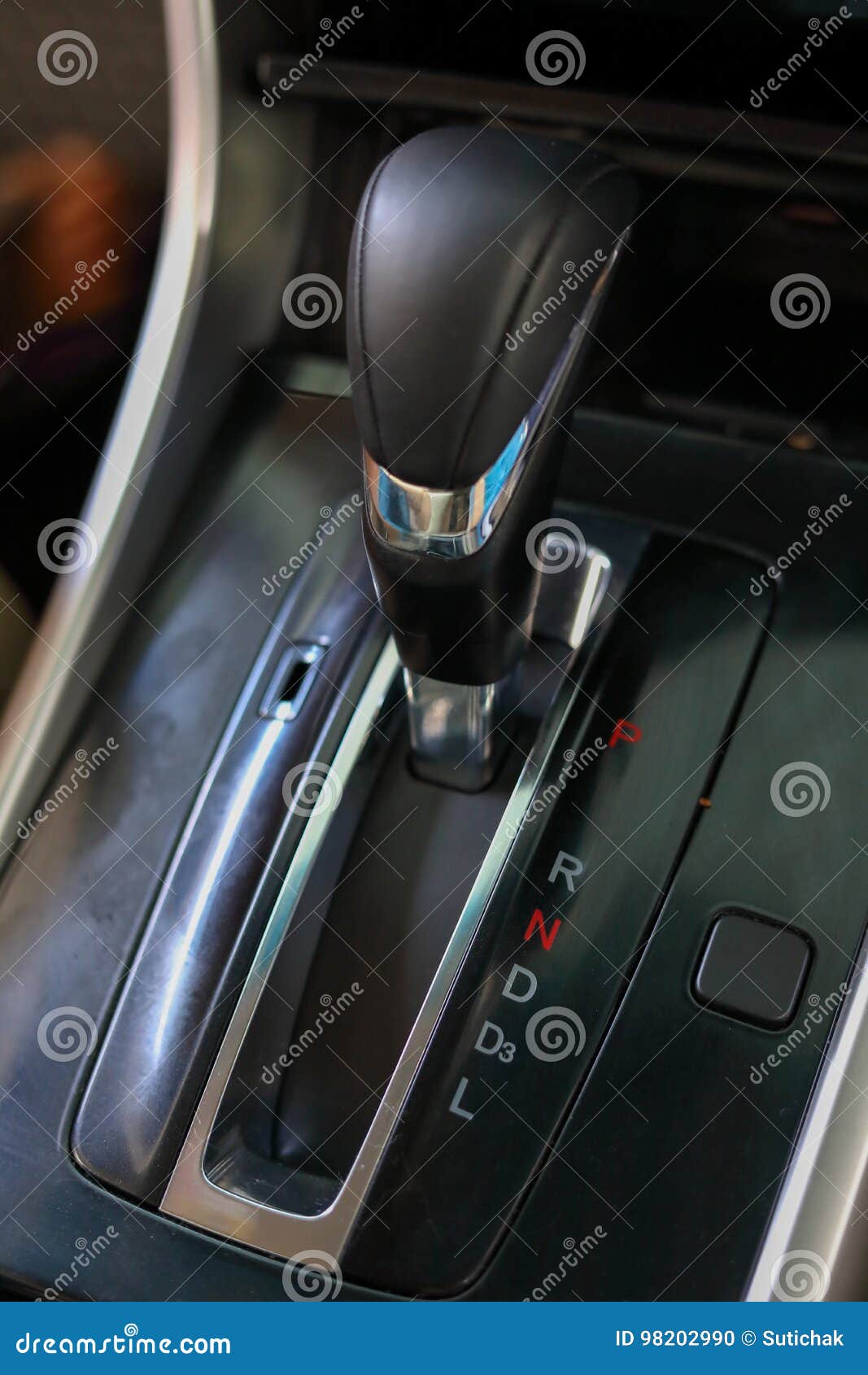 Automatic Gear Parked Inside Modern Vehicle Car Stock Photo - Image of ...