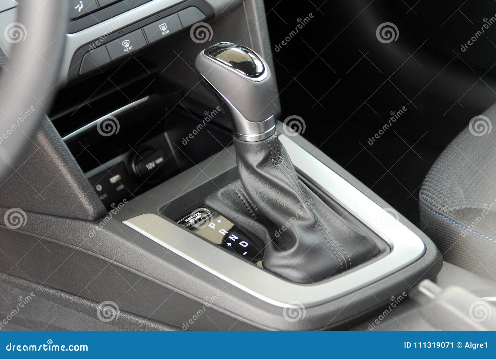 Automatic gear shift stock image. Image of lever, leather - 111319071