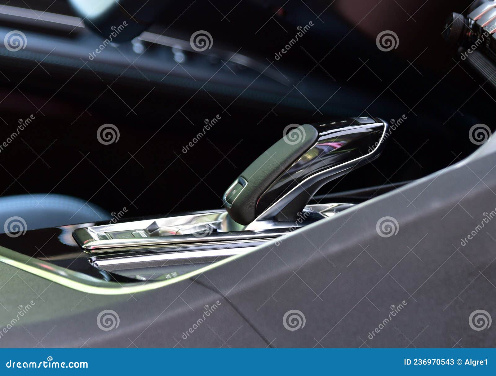 Automatic Selector Lever in the Passenger Car Stock Image - Image of ...