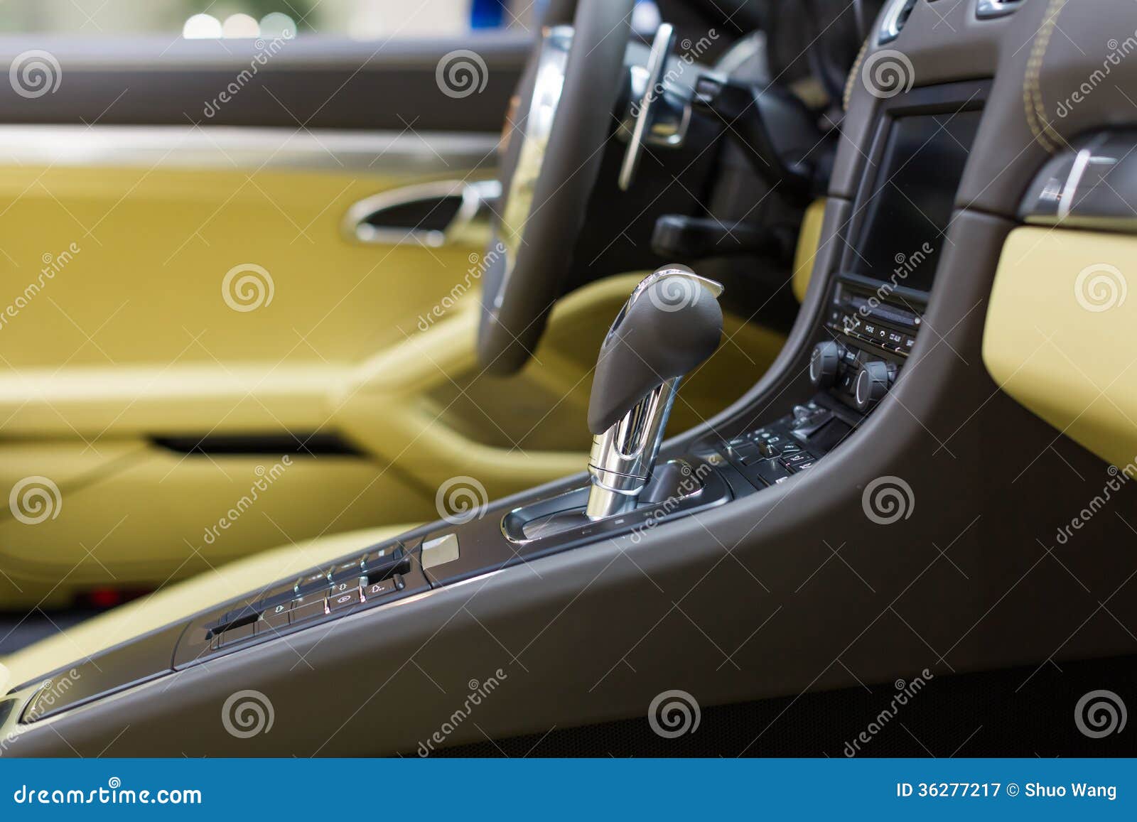 Automatic Gear Shift Handle Stock Image - Image of gearstick, detail ...