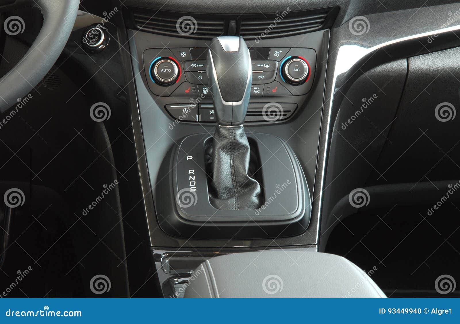 Automatic gear shift stock photo. Image of leather, metal - 93449940