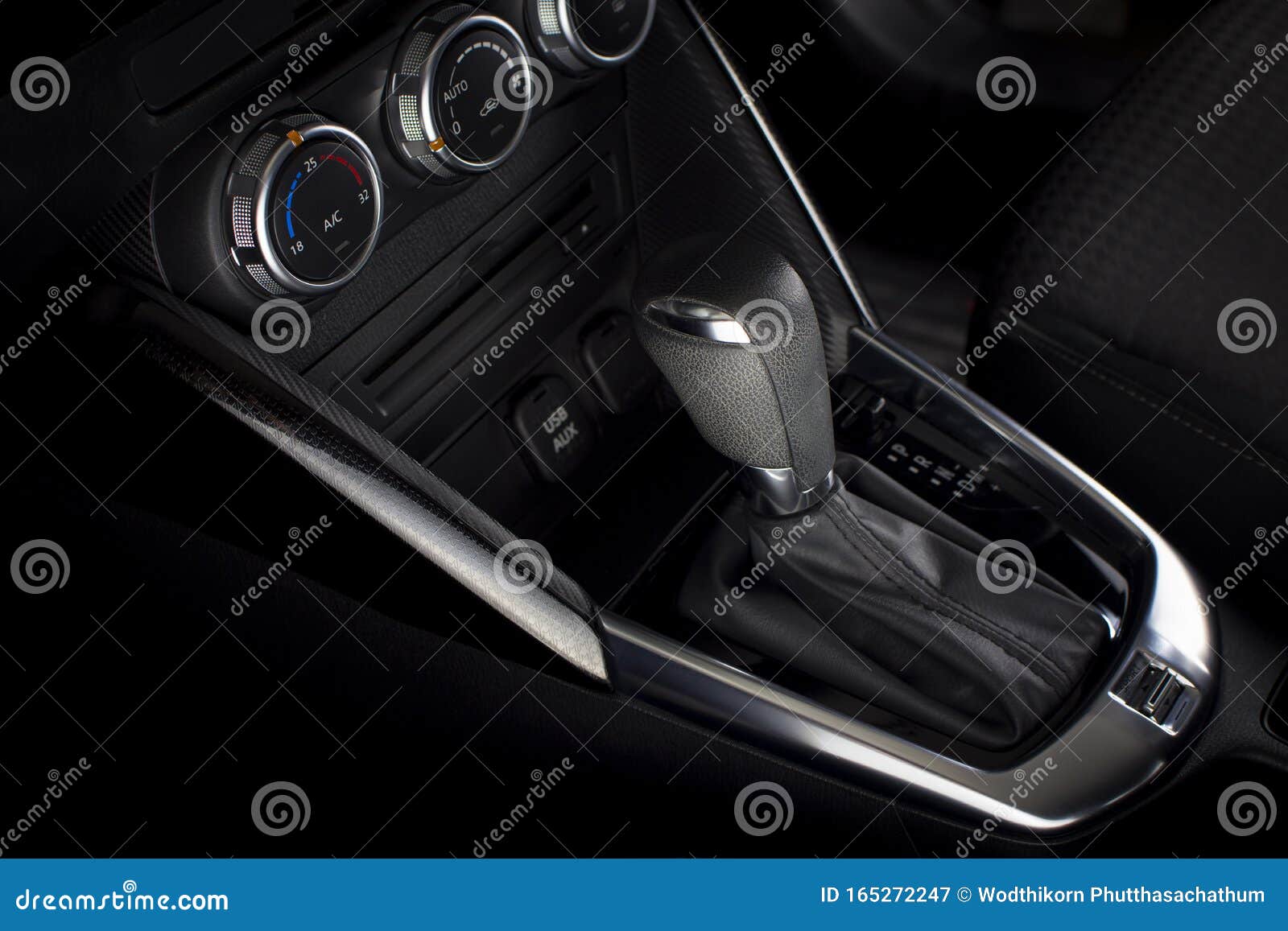 Automatic Gear Stick of Auto Transmission. Stock Image - Image of ...