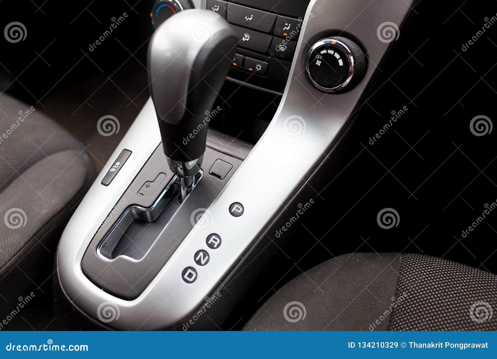Automatic Gear Stick Inside Modern Sport Car. Luxury and Expensive ...