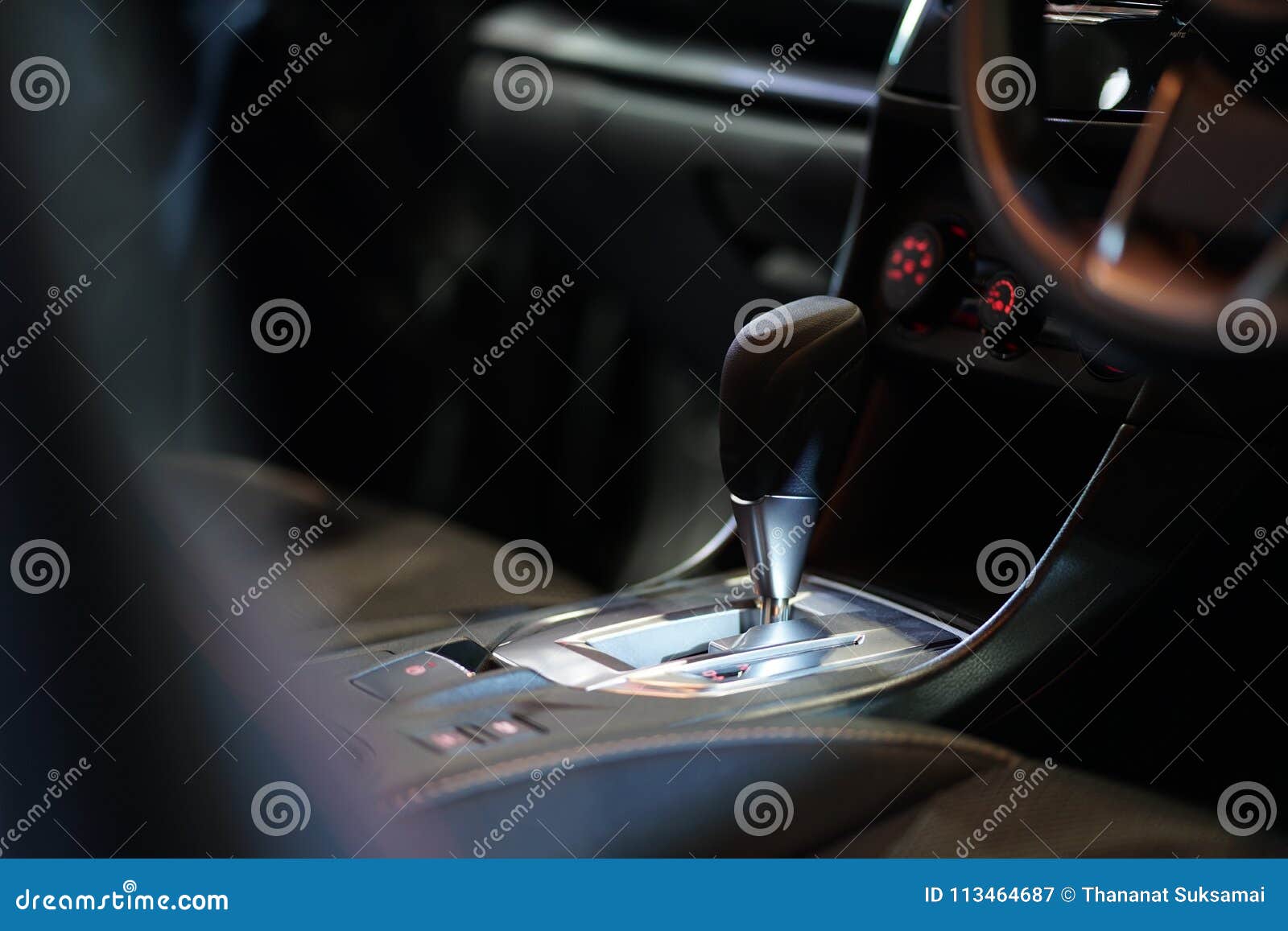Automatic Gear Stick in Car. Stock Image - Image of gearstick ...