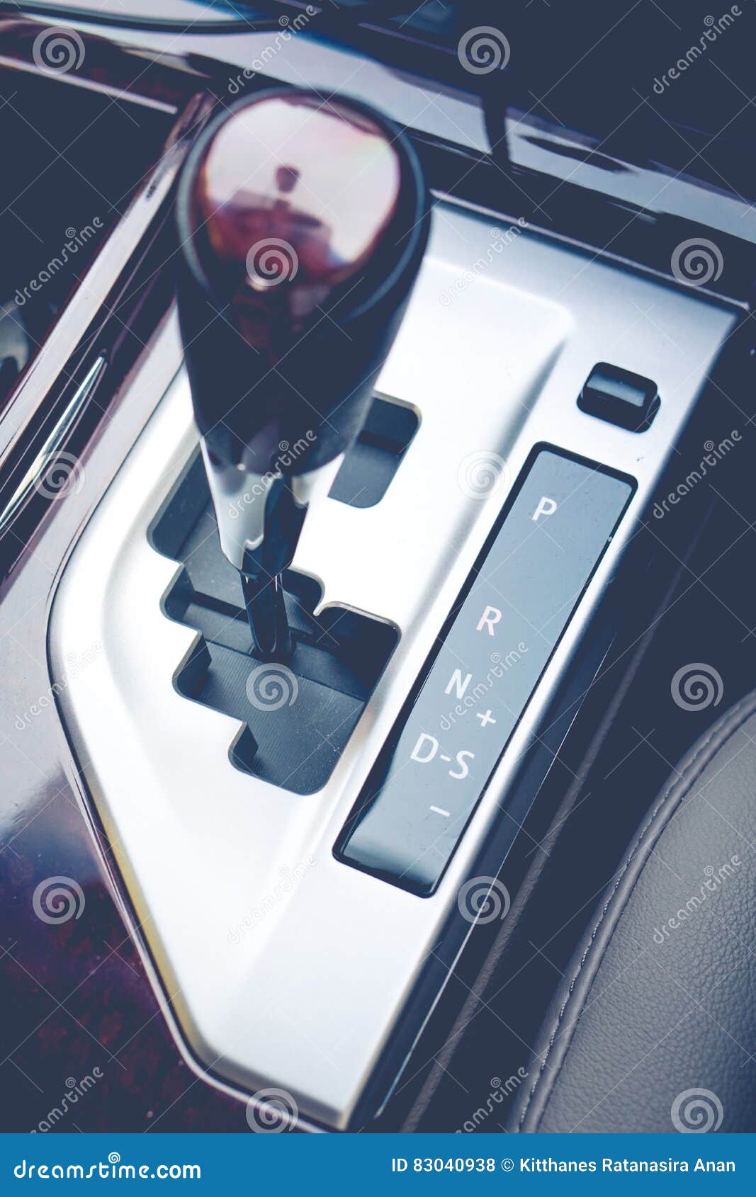 Automatic Gearshift in Black and White. Stock Photo - Image of handle ...